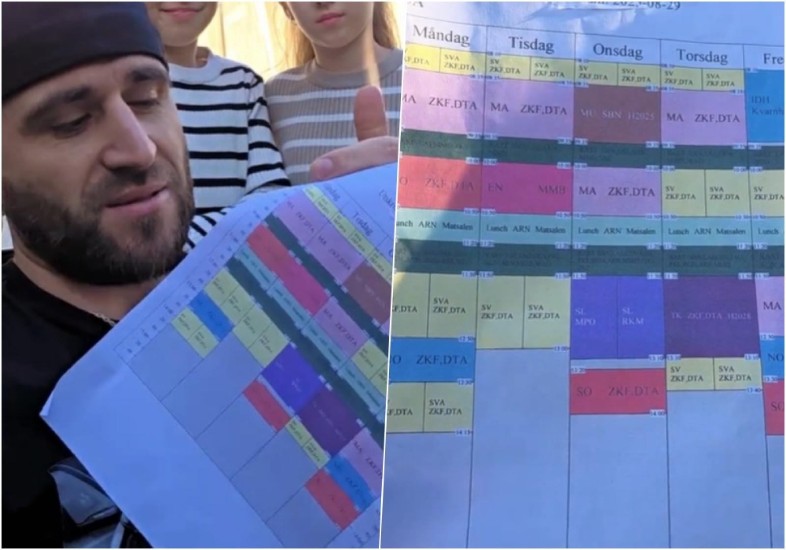 Un tată român dezvăluie orarul fiicei sale de clasa a III-a, dintr-o ...